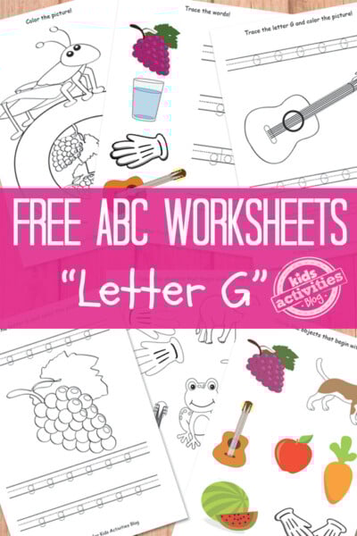 Free Letter G Worksheets For Preschool & Kindergarten | Kids Activities ...