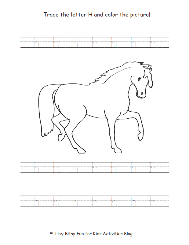 Free Letter H Worksheets For Preschool & Kindergarten – ParentingBest.com