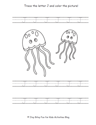 Free Letter J Worksheets For Preschool & Kindergarten | Kids Activities ...