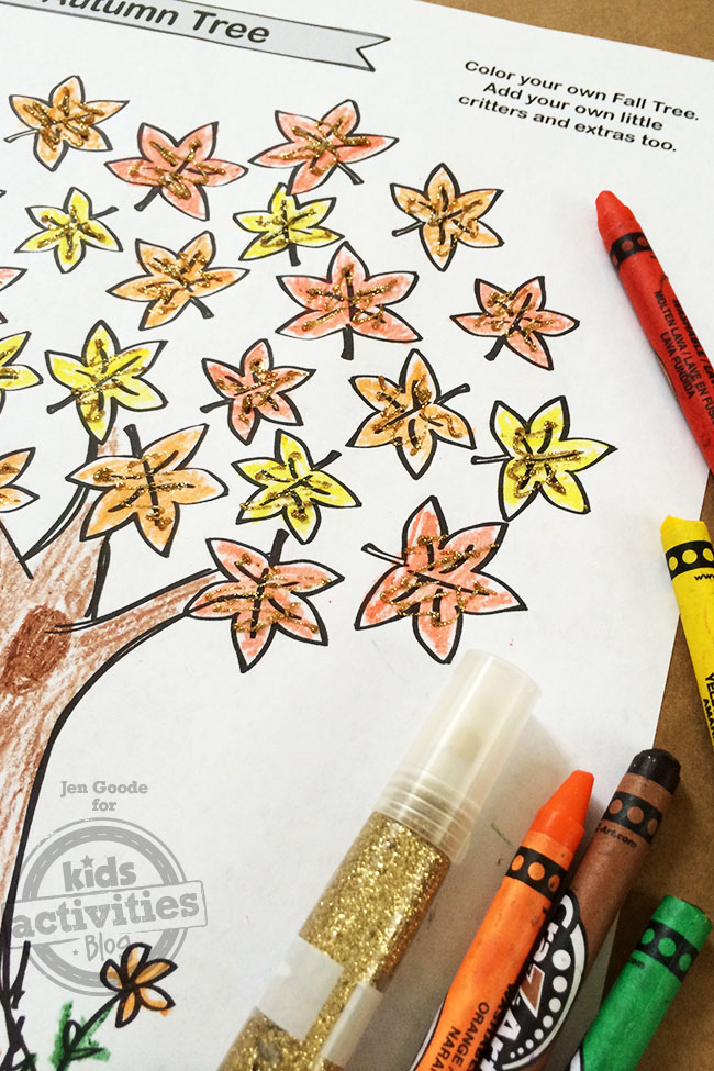 Gambar Coloring Pages Archives Free Kids Printable Fall Tree Page Di 