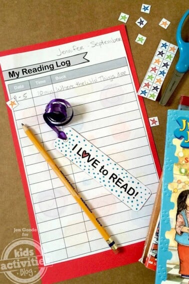 Printable Bookmark & Reading Log for Kids | Kids Activities Blog