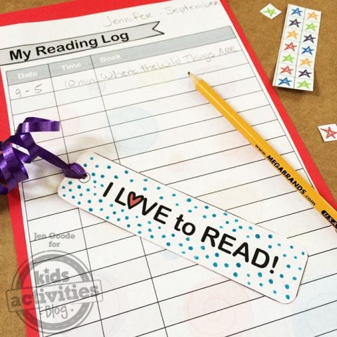 Printable Bookmark & Reading Log for Kids | Kids Activities Blog