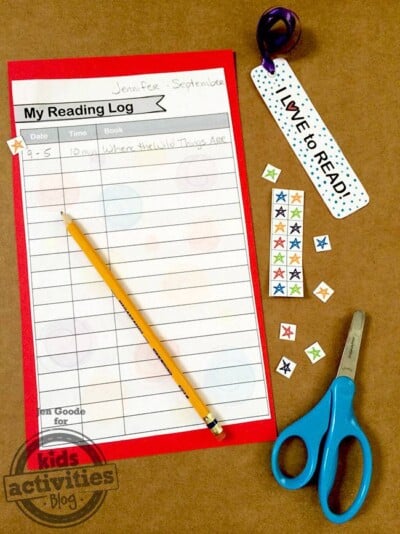 Printable Bookmark & Reading Log for Kids | Kids Activities Blog
