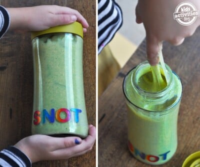 Silly Fake Snot Slime Recipe for Kids...EWWWW! | Kids Activities Blog