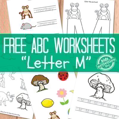 Free Letter M Worksheets For Preschool & Kindergarten