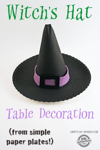 Easy DIY Paper Plate Witch's Hat Craft | Kids Activities Blog