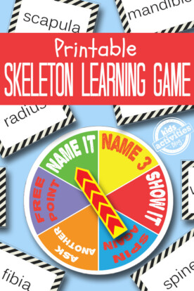 Fun Free Printable Skeleteon Game To Help Learn About All The Bones