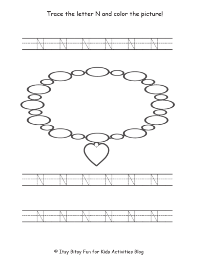 Free Letter N Worksheets For Preschool & Kindergarten | Kids Activities ...