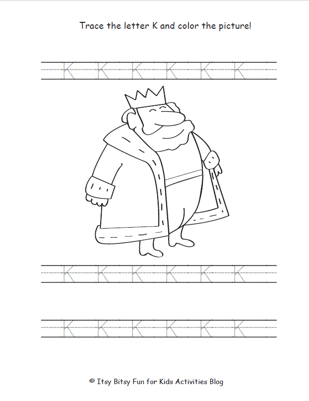 Free Letter K Worksheets For Preschool & Kindergarten | Kids Activities ...