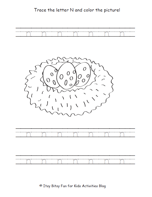 Free Letter N Worksheets For Preschool & Kindergarten – ParentingBest.com