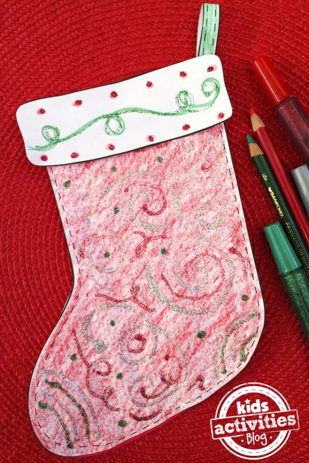 Decorate A Christmas Stocking: Free Kids Printable Craft | Kids ...