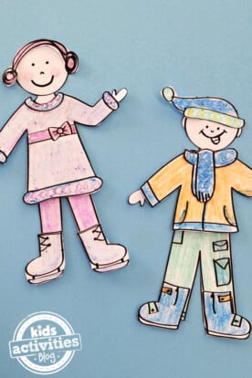 Design Your Own Winter Paper Doll Set Kids Printable | Kids Activities Blog