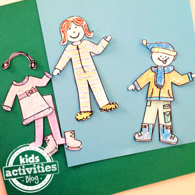 Design Your Own Winter Paper Doll Set Kids Printable | Kids Activities Blog