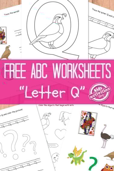 Free Letter Q Worksheets For Preschool & Kindergarten | Kids Activities ...