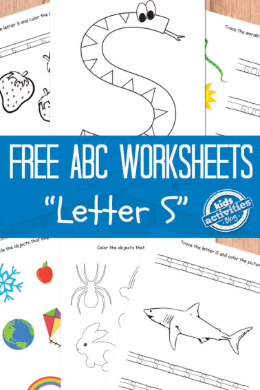 Free Letter S Worksheets For Preschool & Kindergarten | Kids Activities ...
