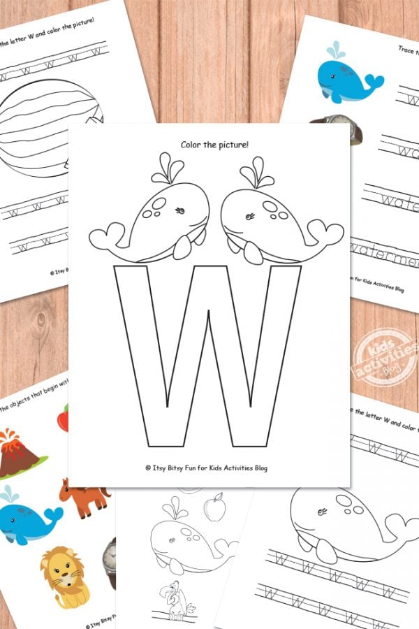 Letter W Craft- W Is For Whale Preschool Craft | Kids Activities Blog