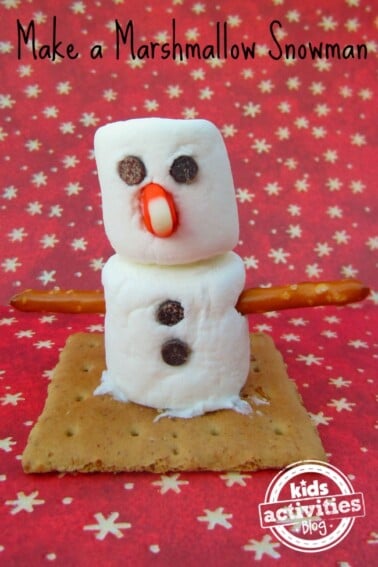 Easy & Fun Marshmallow Snowman Edible Craft for Kids | Kids Activities Blog