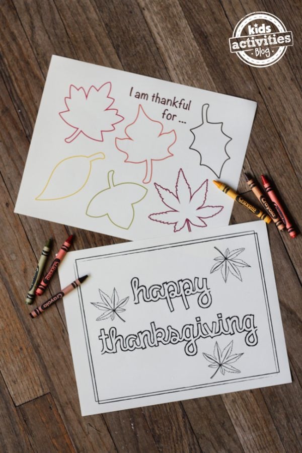 17 Thanksgiving Placemats Crafts Kids Can Make | Kids Activities Blog