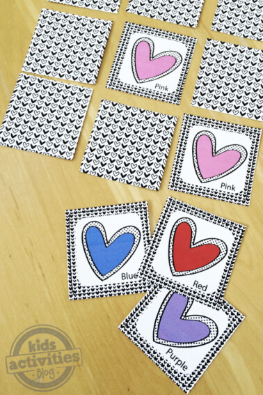 Printable Colored Hearts Playing Cards Kids Activities Blog