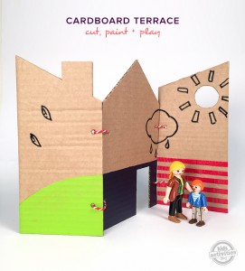 Cardboard Playhouse: How to Make a Fold-Up Terrace