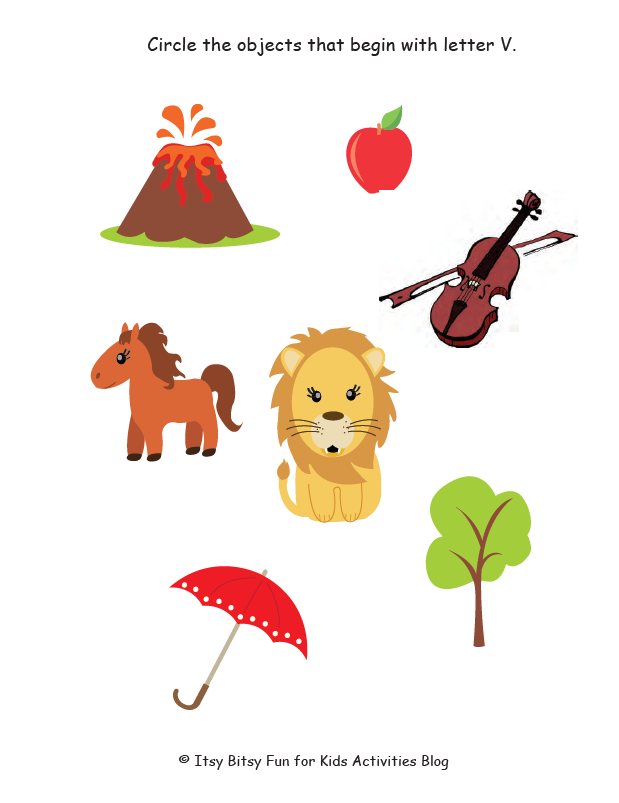 Free Letter V Worksheets For Preschool & Kindergarten – ParentingBest.com