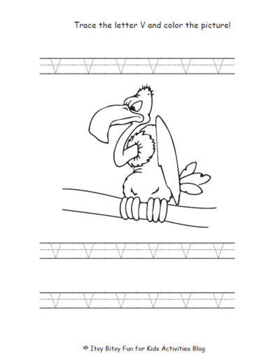 Free Letter V Worksheets For Preschool & Kindergarten | Kids Activities ...