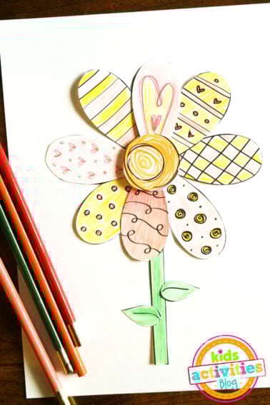 Printable Flower Cut Out Template - Kids Activities Blog