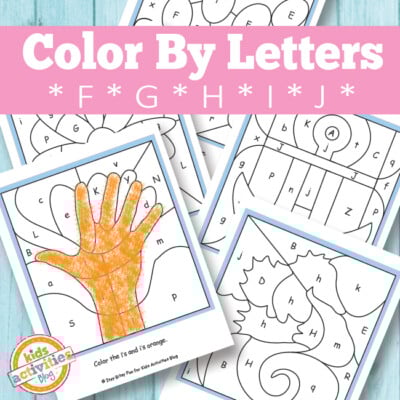 Easy Color By Letter Worksheets For Letters F, G, H, I, and J | Kids ...
