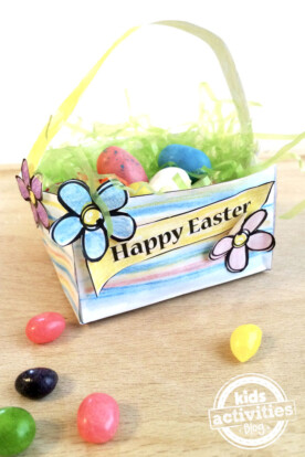 Free Easter Basket Template for Cute DIY Easter Basket Craft | Kids ...
