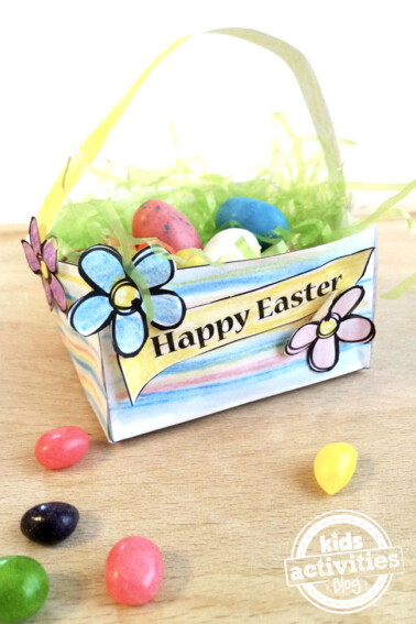 Free Easter Basket Template for Cute DIY Easter Basket Craft | Kids ...
