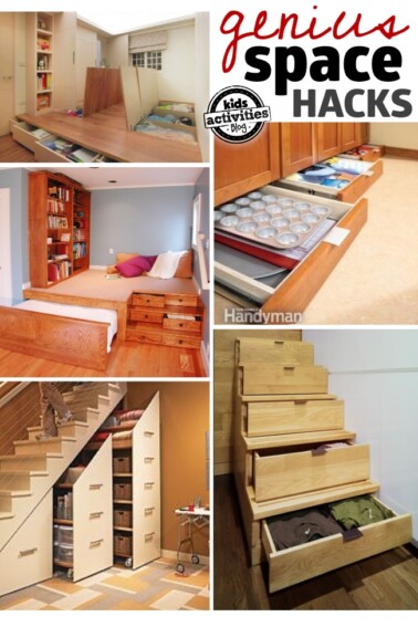 36 Genius Small Space Storage & Organization Ideas That Work | Kids ...
