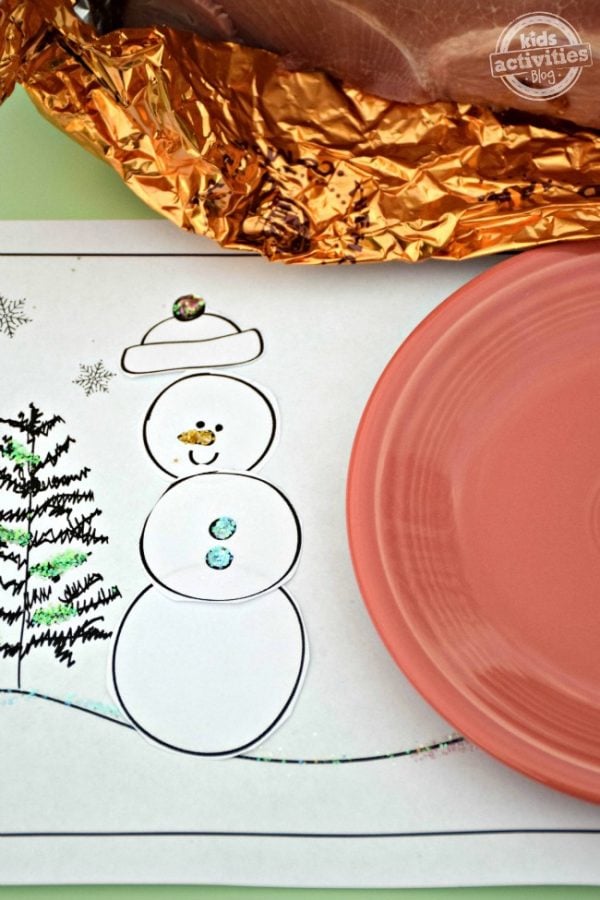 Build Your Own Snowman Printable Christmas Placemats | Kids Activities Blog