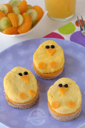 Spring Chick Egg Breakfast Sandwiches, Perfect for Easter!