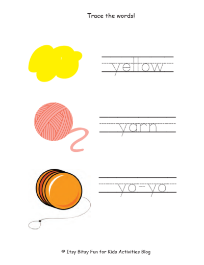 Free Letter Y Worksheets For Preschool & Kindergarten | Kids Activities ...