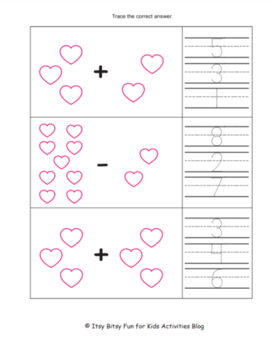 Valentines Day Math Worksheets {Free Kids Printables} | Kids Activities ...