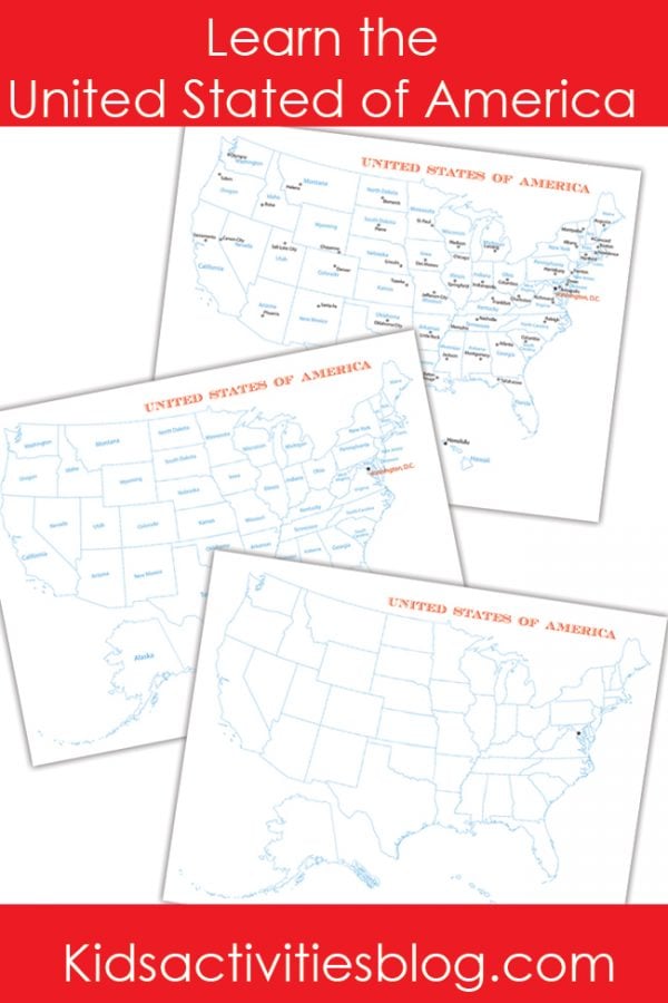 Learn the States and Capitals Kids Activities Blog