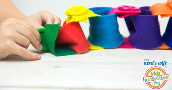 Felt Button Chain Quiet Activity for Kids Kids Activities Blog