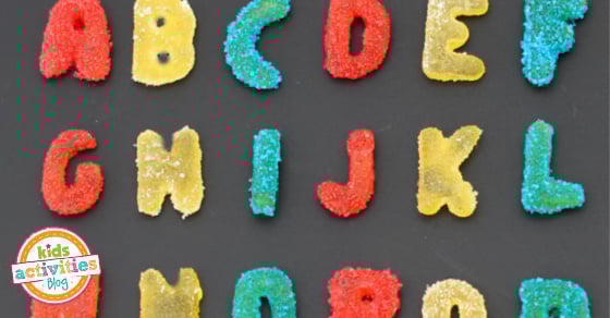 Homemade Sour Gummy Alphabet
