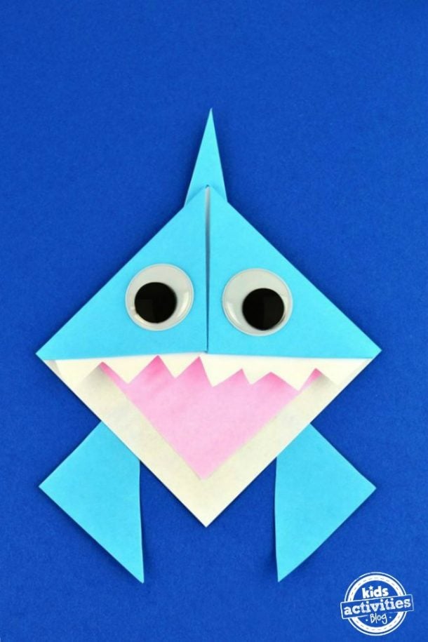 Fold a Cute Origami Shark Bookmark | Kids Activities Blog