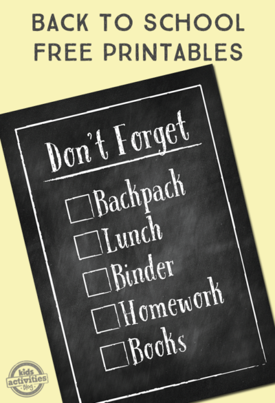 Simple Back to School Organization With Free Printables Kids Activities ...