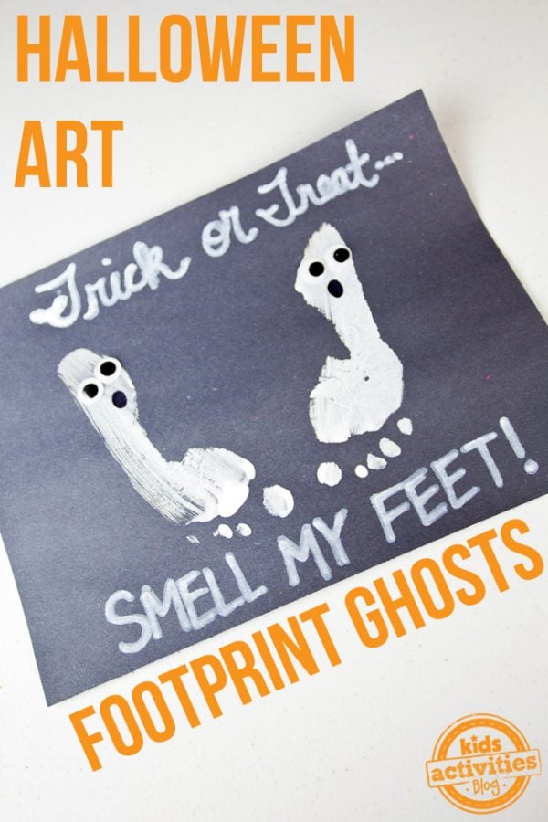 Scary Cute Footprint Ghost Craft for Halloween | Kids Activities Blog