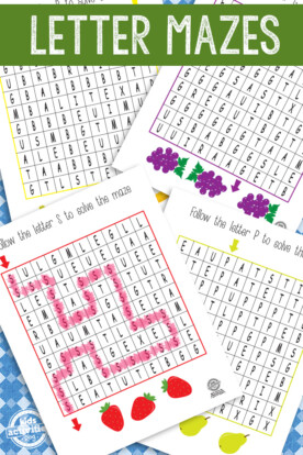 Printable Letter Mazes Worksheets | Kids Activities Blog