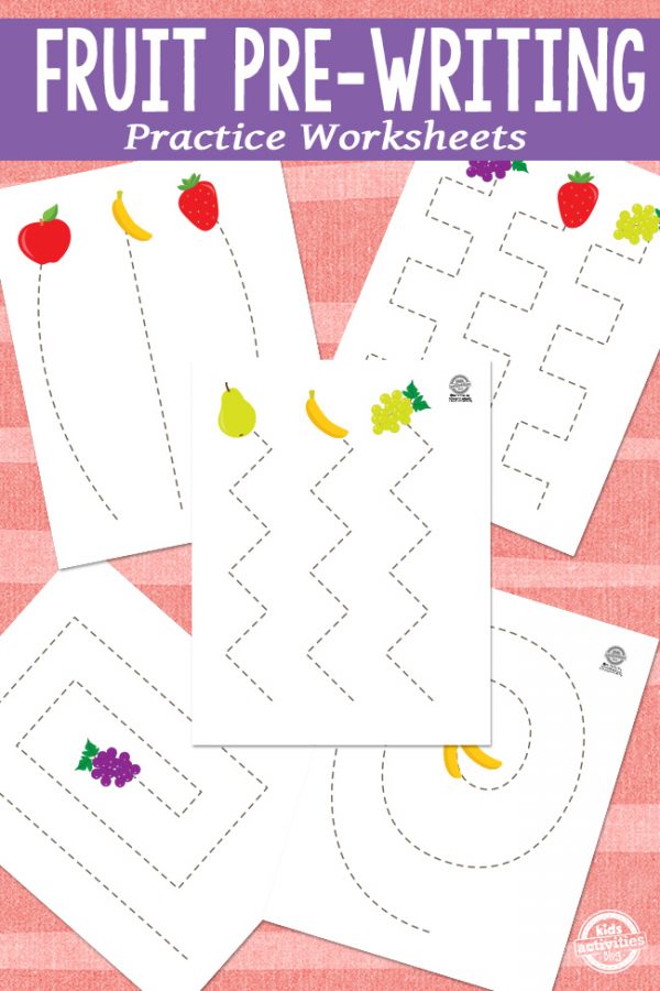 Free Fruit Pre-Writing Practice Worksheets Kids Activities Blog