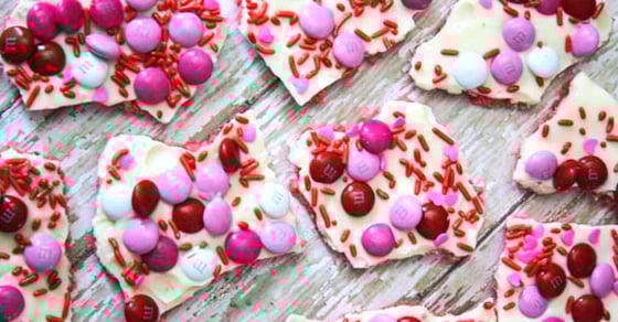 Easy Valentine's Day Bark Candy Recipe with Strawberry Wafer Crust ...