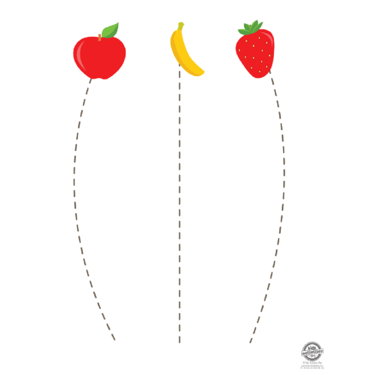 Free Fruit Pre-Writing Practice Worksheets Kids Activities Blog