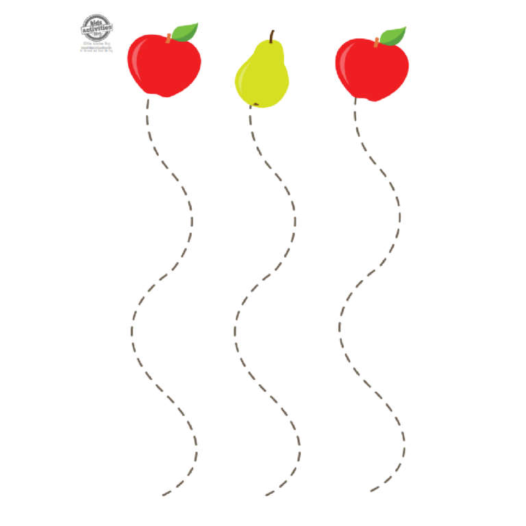 Free Fruit Pre-Writing Practice Worksheets Kids Activities Blog