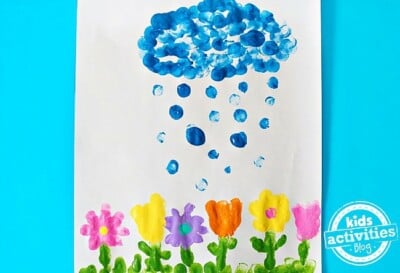 April Showers Bring May Flowers Fingerprint Craft To Make This Spring!