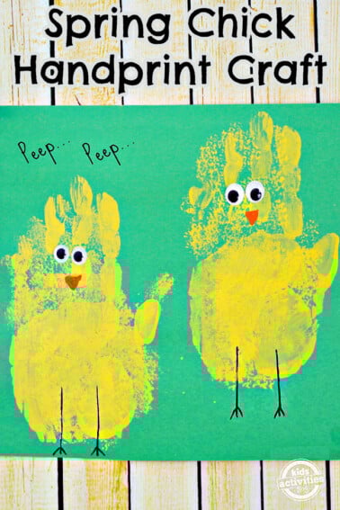 Spring Chick Handprint Craft | Kids Activities Blog