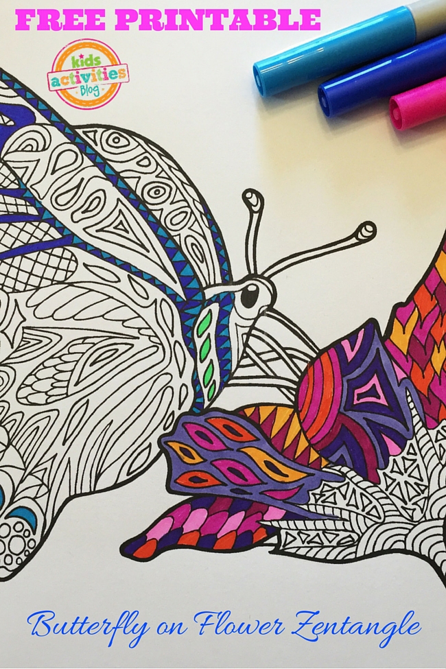 Greg K. Porter's Blog: Printable Adult Coloring Page – Butterfly on ...
