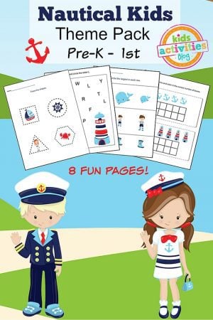 Nautical Kids Printable Kindergarten Worksheet Pack Kids Activities Blog